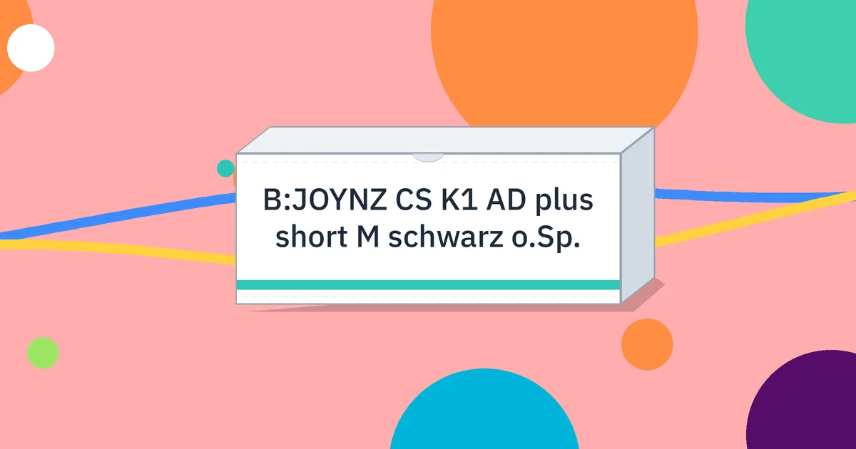 Symbolbild: Packung mit der Aufschrift B:JOYNZ CS K1 AD plus short M schwarz o.Sp. (PZN 20524998) – Verfügbarkeit und Bezug in Apotheken in Frankfurt am Main