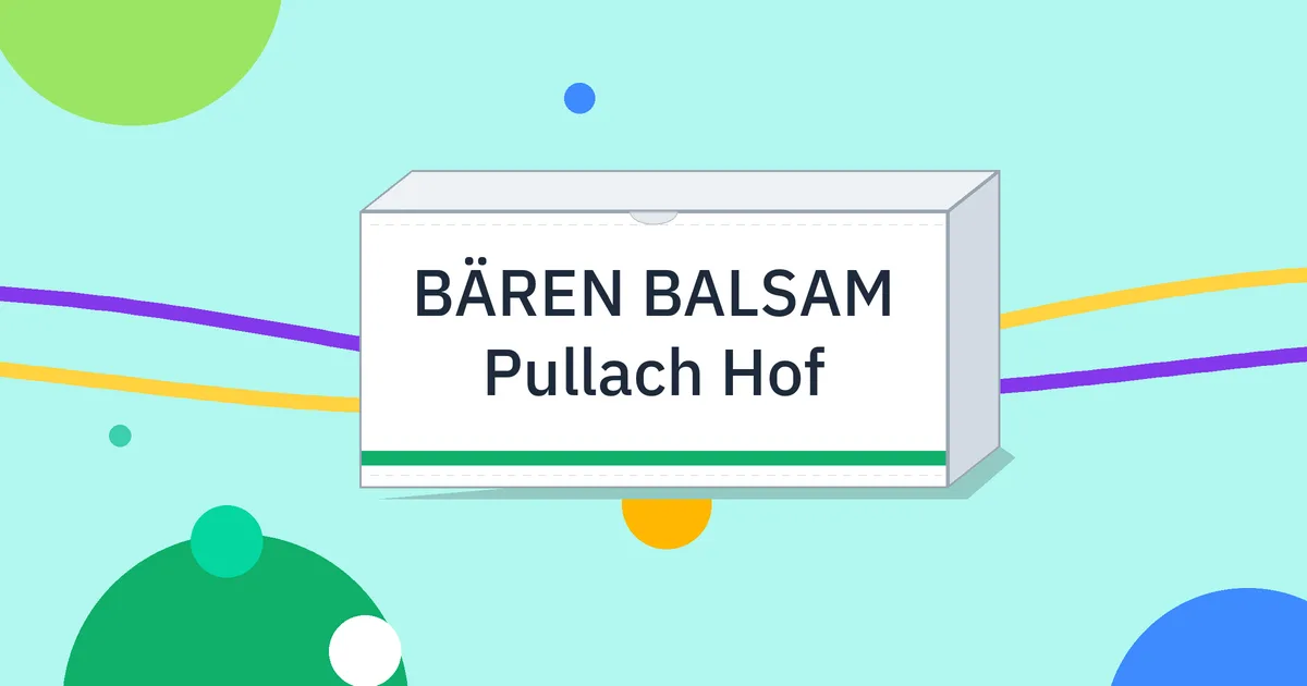 Symbolbild: Packung mit der Aufschrift BÄREN BALSAM Pullach Hof (PZN 17945408) – Verfügbarkeit und Bezug in Apotheken in Frankfurt am Main