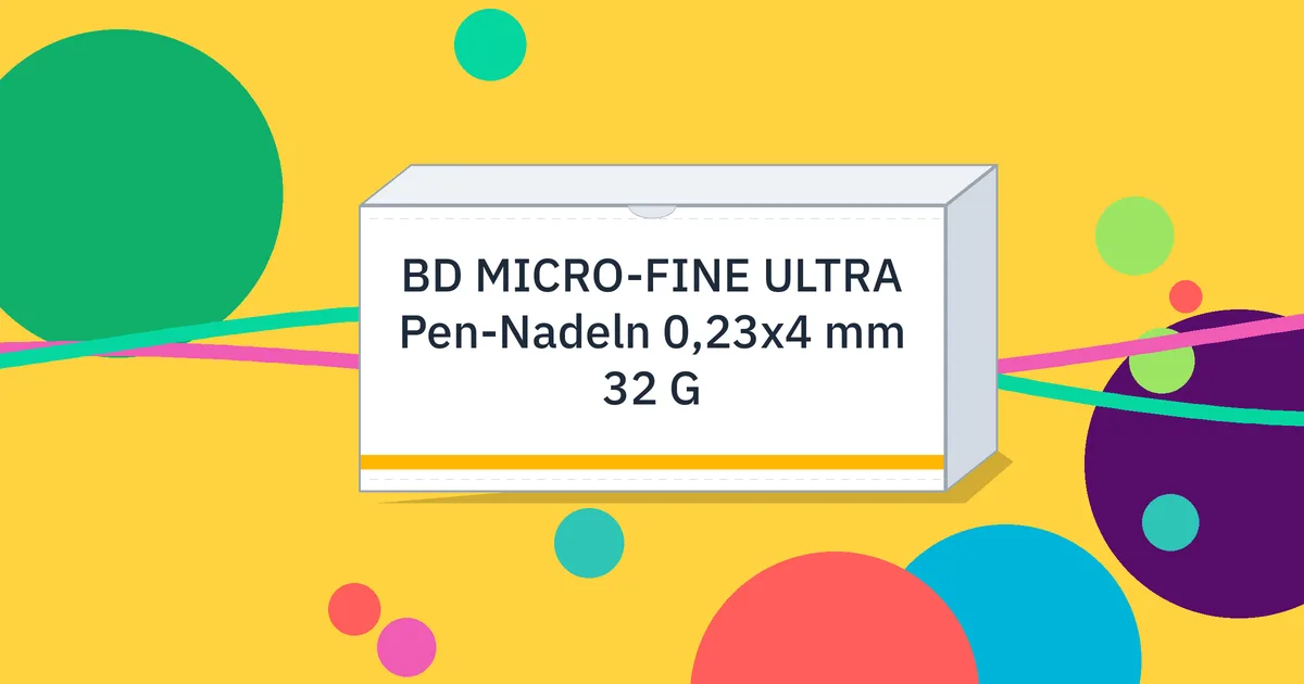 Symbolbild: Packung mit der Aufschrift BD MICRO-FINE ULTRA Pen-Nadeln 0,23x4 mm 32 G (PZN 17413999) – Verfügbarkeit und Bezug in Apotheken in Frankfurt am Main