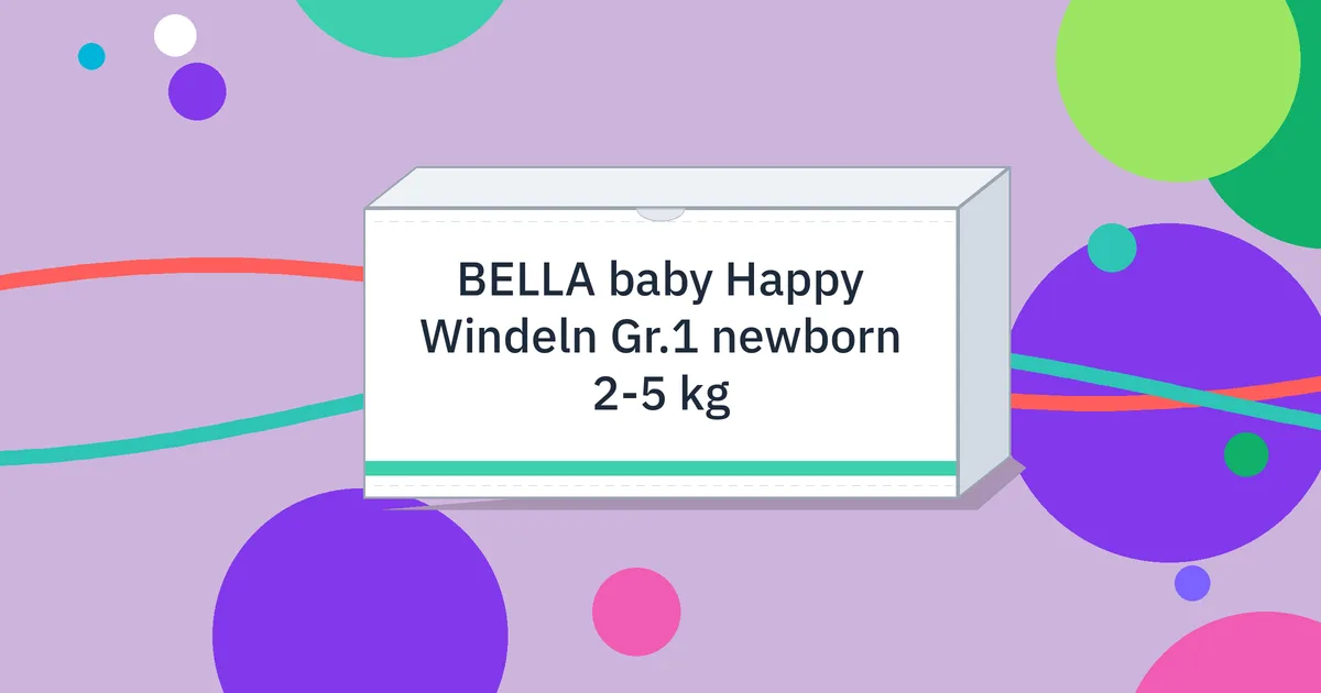 Symbolbild: Packung mit der Aufschrift BELLA baby Happy Windeln Gr.1 newborn 2-5 kg (PZN 15210134) – Verfügbarkeit und Bezug in Apotheken in Frankfurt am Main