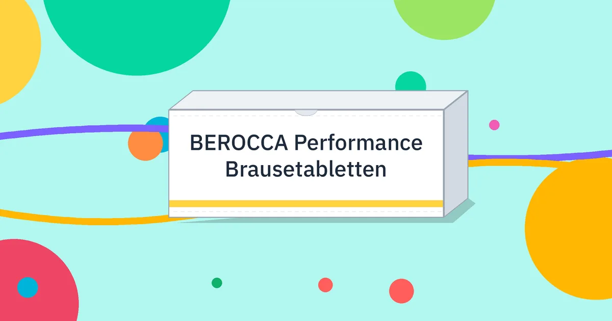 Symbolbild: Packung mit der Aufschrift BEROCCA Performance Brausetabletten (PZN 09296114) – Verfügbarkeit und Bezug in Apotheken in Frankfurt am Main