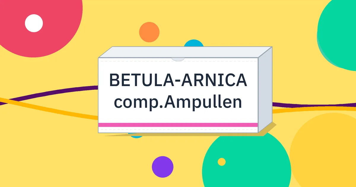 Symbolbild: Packung mit der Aufschrift BETULA-ARNICA comp.Ampullen (PZN 01750996) – Verfügbarkeit und Bezug in Apotheken in Frankfurt am Main