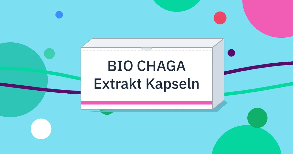 Symbolbild: Packung mit der Aufschrift BIO CHAGA Extrakt Kapseln (PZN 17626815) – Verfügbarkeit und Bezug in Apotheken in Frankfurt am Main