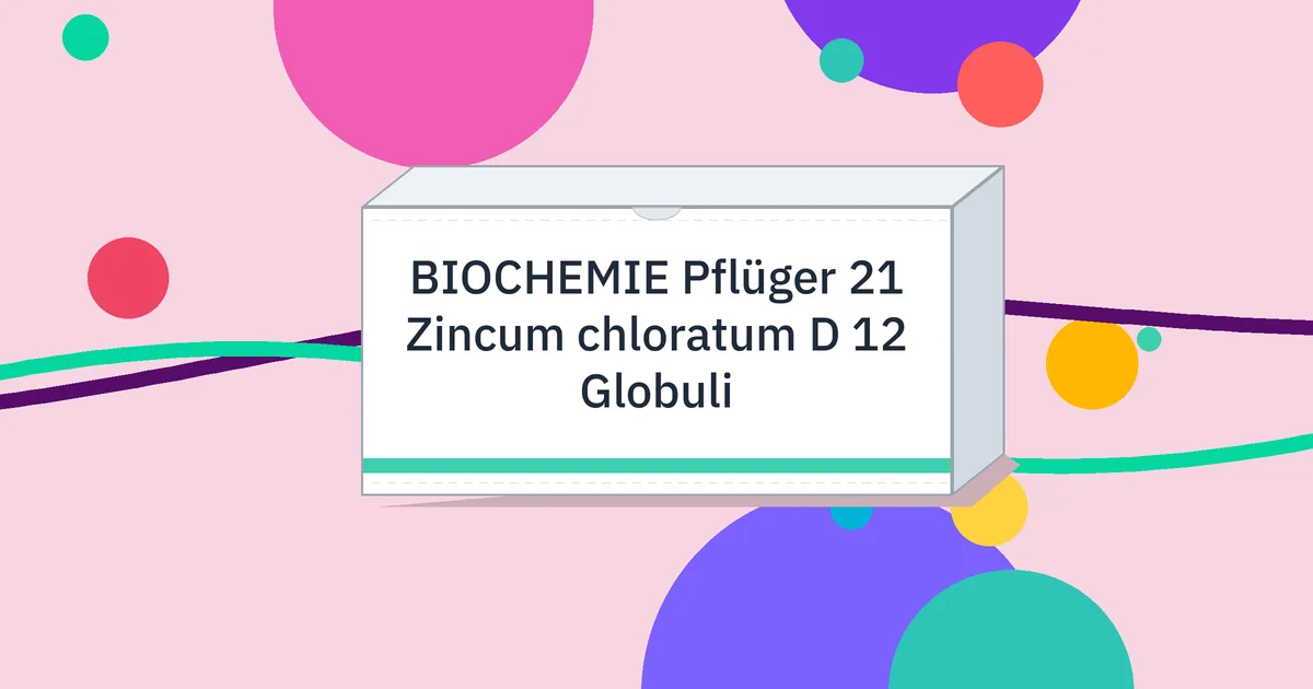 Symbolbild: Packung mit der Aufschrift BIOCHEMIE Pflüger 21 Zincum chloratum D 12 Globuli (PZN 17278366) – Verfügbarkeit und Bezug in Apotheken in Frankfurt am Main