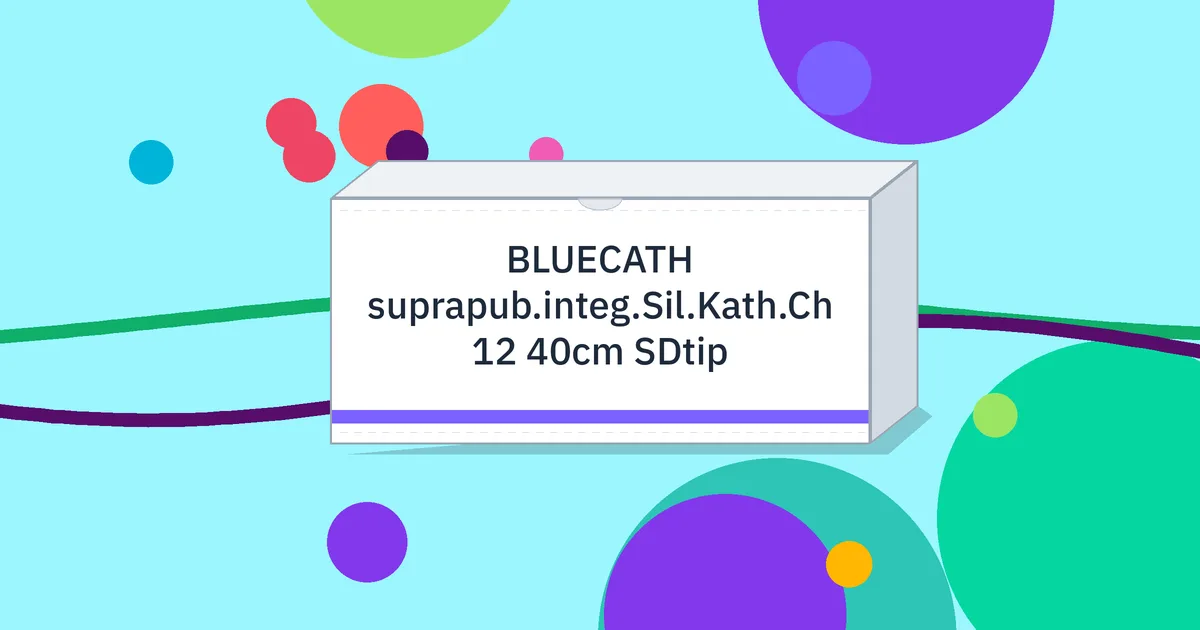 Symbolbild: Packung mit der Aufschrift BLUECATH suprapub.integ.Sil.Kath.Ch 12 40cm SDtip (PZN 11850948) – Verfügbarkeit und Bezug in Apotheken in Frankfurt am Main