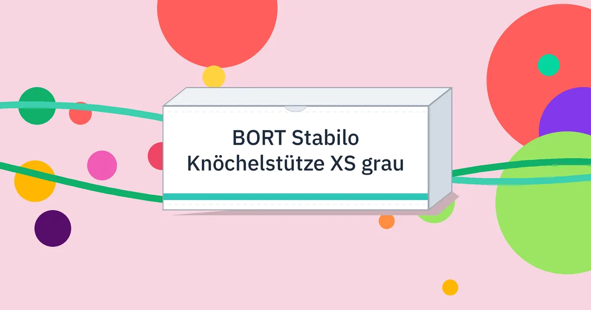 Symbolbild: Packung mit der Aufschrift BORT Stabilo Knöchelstütze XS grau (PZN 16318709) – Verfügbarkeit und Bezug in Apotheken in Frankfurt am Main
