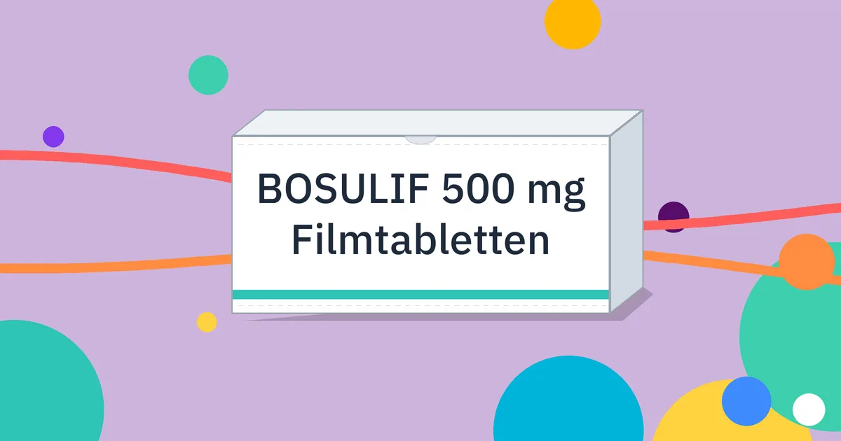 Symbolbild: Packung mit der Aufschrift BOSULIF 500 mg Filmtabletten (PZN 10276602) – Verfügbarkeit und Bezug in Apotheken in Frankfurt am Main