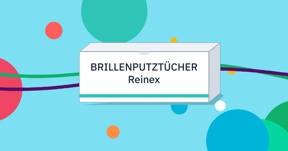 Symbolbild: Packung mit der Aufschrift BRILLENPUTZTÜCHER Reinex (PZN 15422014) – Verfügbarkeit und Bezug in Apotheken in Frankfurt am Main