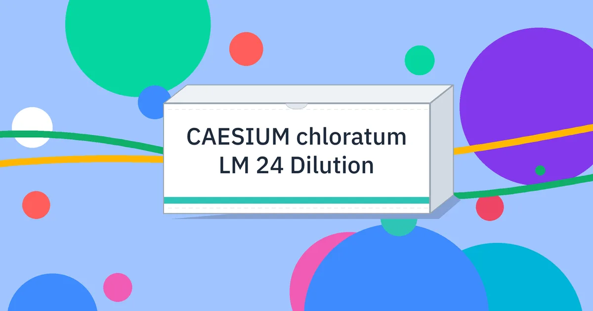 Symbolbild: Packung mit der Aufschrift CAESIUM chloratum LM 24 Dilution (PZN 03503919) – Verfügbarkeit und Bezug in Apotheken in Frankfurt am Main