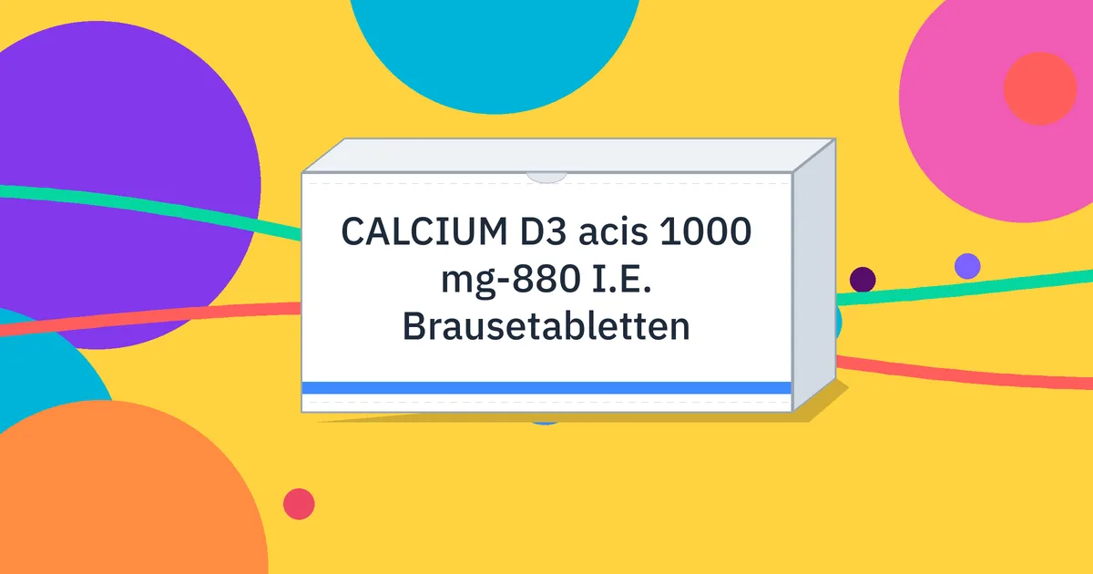Symbolbild: Packung mit der Aufschrift CALCIUM D3 acis 1000 mg-880 I.E. Brausetabletten (PZN 02842714) – Verfügbarkeit und Bezug in Apotheken in Frankfurt am Main