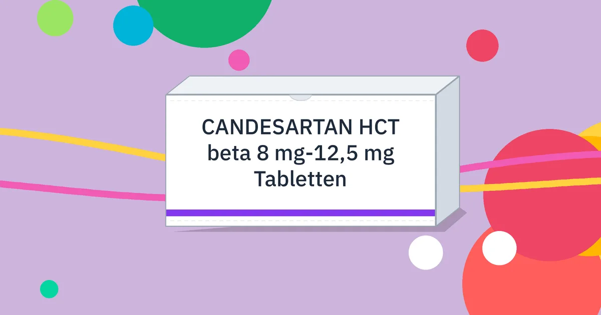 Symbolbild: Packung mit der Aufschrift CANDESARTAN HCT beta 8 mg-12,5 mg Tabletten (PZN 19211159) – Verfügbarkeit und Bezug in Apotheken in Frankfurt am Main