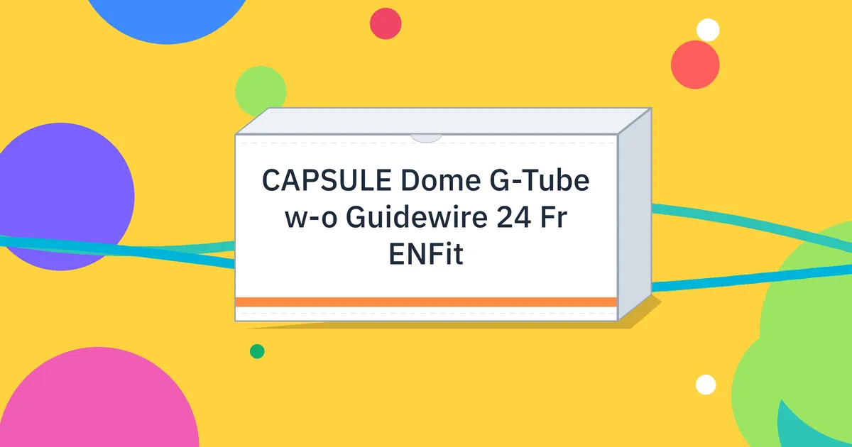 Symbolbild: Packung mit der Aufschrift CAPSULE Dome G-Tube w-o Guidewire 24 Fr ENFit (PZN 17601264) – Verfügbarkeit und Bezug in Apotheken in Frankfurt am Main