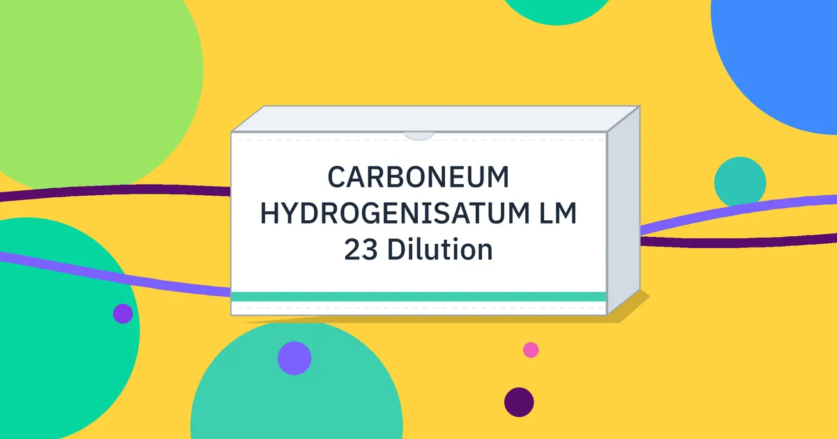 Symbolbild: Packung mit der Aufschrift CARBONEUM HYDROGENISATUM LM 23 Dilution (PZN 13428314) – Verfügbarkeit und Bezug in Apotheken in Frankfurt am Main