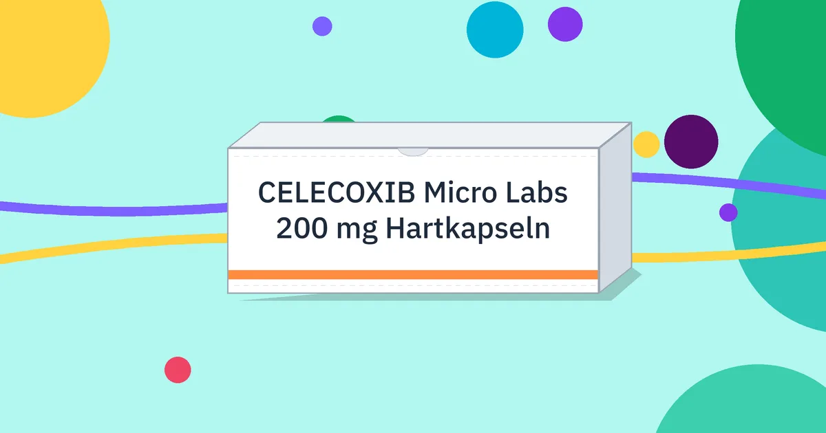 Symbolbild: Packung mit der Aufschrift CELECOXIB Micro Labs 200 mg Hartkapseln (PZN 10517282) – Verfügbarkeit und Bezug in Apotheken in Frankfurt am Main