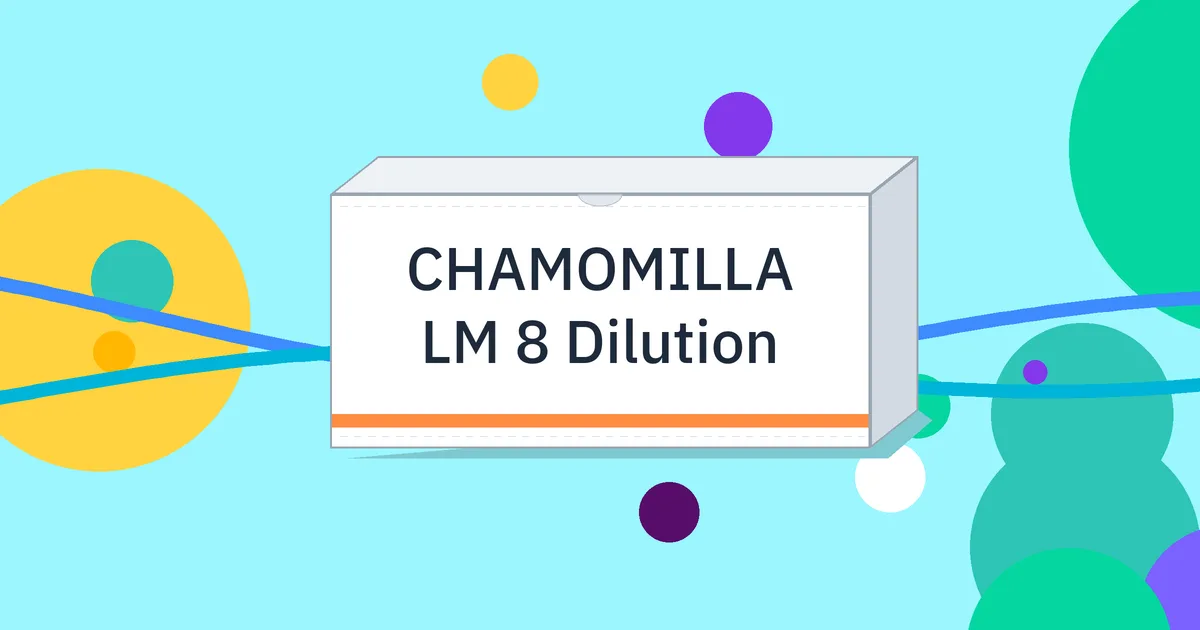 Symbolbild: Packung mit der Aufschrift CHAMOMILLA LM 8 Dilution (PZN 12812482) – Verfügbarkeit und Bezug in Apotheken in Frankfurt am Main