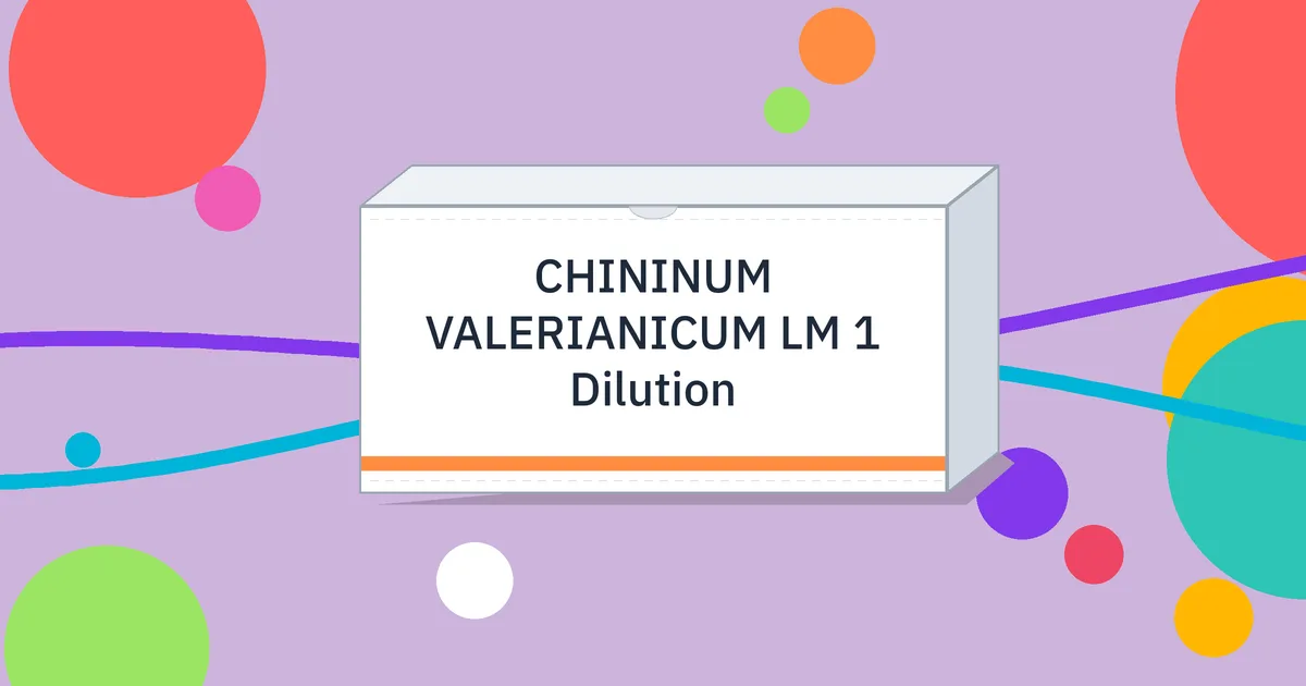 Symbolbild: Packung mit der Aufschrift CHININUM VALERIANICUM LM 1 Dilution (PZN 13442573) – Verfügbarkeit und Bezug in Apotheken in Frankfurt am Main