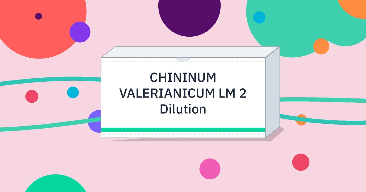 Symbolbild: Packung mit der Aufschrift CHININUM VALERIANICUM LM 2 Dilution (PZN 13442596) – Verfügbarkeit und Bezug in Apotheken in Frankfurt am Main