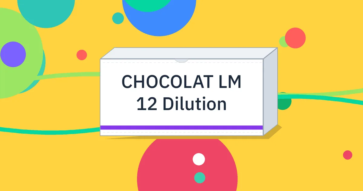 Symbolbild: Packung mit der Aufschrift CHOCOLAT LM 12 Dilution (PZN 12816899) – Verfügbarkeit und Bezug in Apotheken in Frankfurt am Main