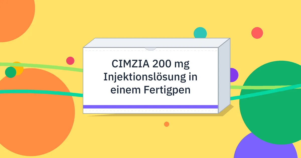 Symbolbild: Packung mit der Aufschrift CIMZIA 200 mg Injektionslösung in einem Fertigpen (PZN 16875634) – Verfügbarkeit und Bezug in Apotheken in Frankfurt am Main