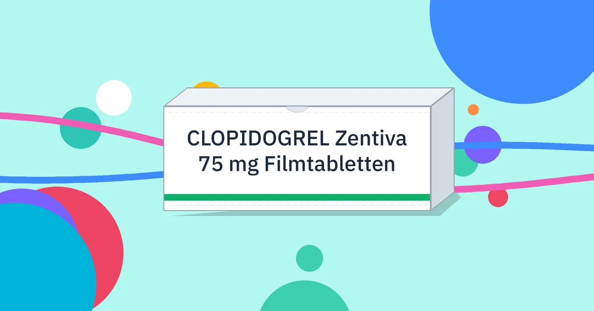 Symbolbild: Packung mit der Aufschrift CLOPIDOGREL Zentiva 75 mg Filmtabletten (PZN 12639003) – Verfügbarkeit und Bezug in Apotheken in Frankfurt am Main