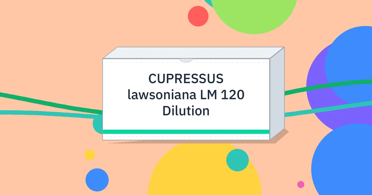 Symbolbild: Packung mit der Aufschrift CUPRESSUS lawsoniana LM 120 Dilution (PZN 13458031) – Verfügbarkeit und Bezug in Apotheken in Frankfurt am Main