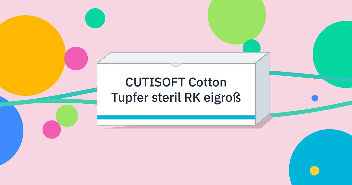Symbolbild: Packung mit der Aufschrift CUTISOFT Cotton Tupfer steril RK eigroß (PZN 03901212) – Verfügbarkeit und Bezug in Apotheken in Frankfurt am Main
