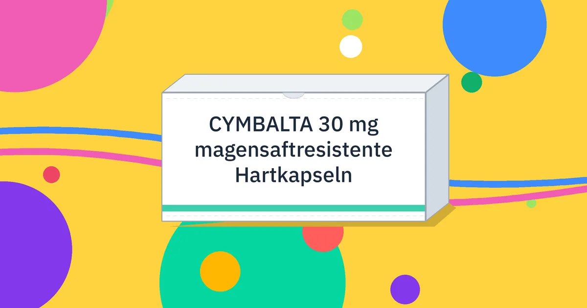 Symbolbild: Packung mit der Aufschrift CYMBALTA 30 mg magensaftresistente Hartkapseln (PZN 01138829) – Verfügbarkeit und Bezug in Apotheken in Frankfurt am Main