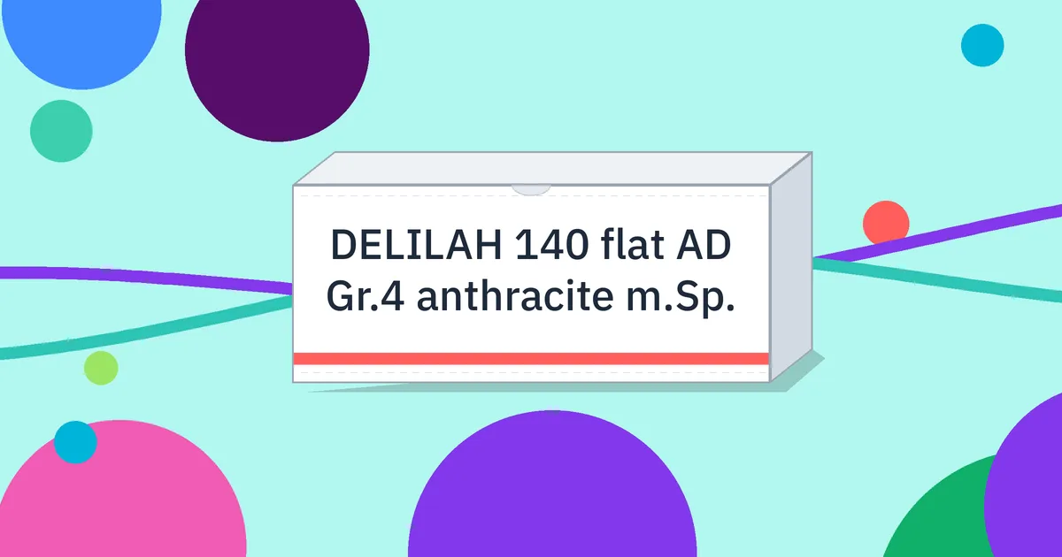 Symbolbild: Packung mit der Aufschrift DELILAH 140 flat AD Gr.4 anthracite m.Sp. (PZN 14247052) – Verfügbarkeit und Bezug in Apotheken in Frankfurt am Main