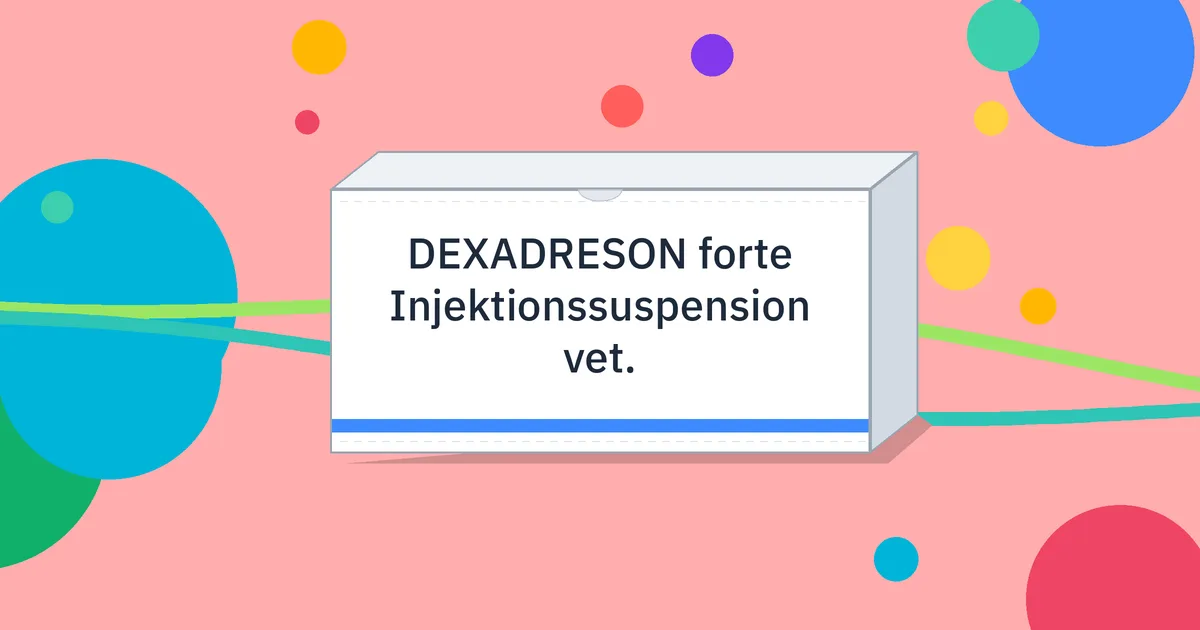 Symbolbild: Packung mit der Aufschrift DEXADRESON forte Injektionssuspension vet. (PZN 01430814) – Verfügbarkeit und Bezug in Apotheken in Frankfurt am Main