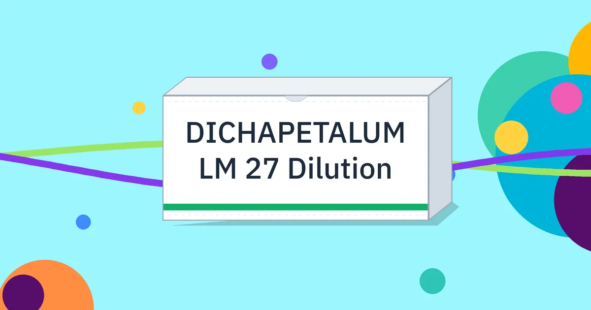 Symbolbild: Packung mit der Aufschrift DICHAPETALUM LM 27 Dilution (PZN 13464422) – Verfügbarkeit und Bezug in Apotheken in Frankfurt am Main