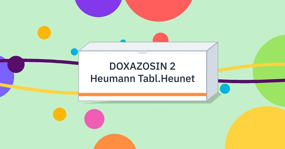 Symbolbild: Packung mit der Aufschrift DOXAZOSIN 2 Heumann Tabl.Heunet (PZN 05909821) – Verfügbarkeit und Bezug in Apotheken in Frankfurt am Main