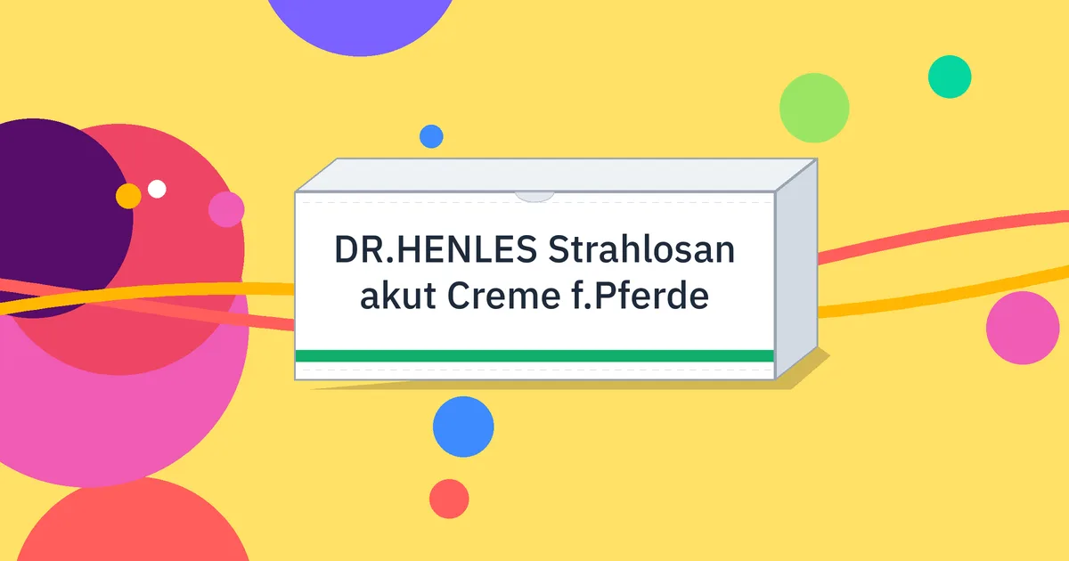 Symbolbild: Packung mit der Aufschrift DR.HENLES Strahlosan akut Creme f.Pferde (PZN 16038358) – Verfügbarkeit und Bezug in Apotheken in Frankfurt am Main