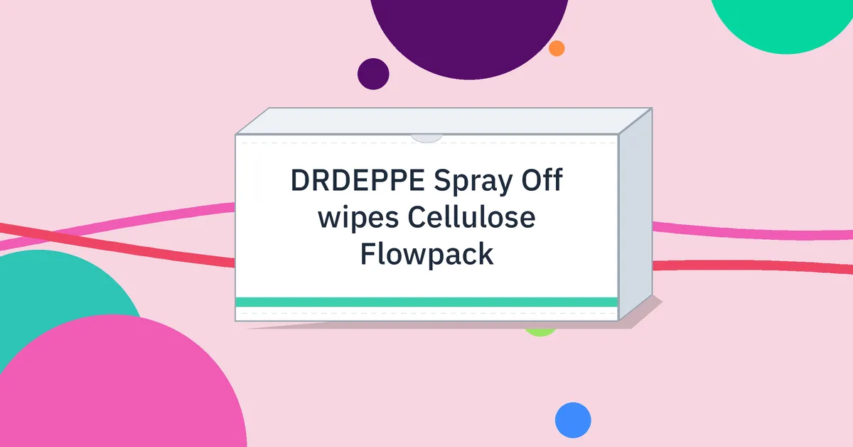 Symbolbild: Packung mit der Aufschrift DRDEPPE Spray Off wipes Cellulose Flowpack (PZN 19691751) – Verfügbarkeit und Bezug in Apotheken in Frankfurt am Main