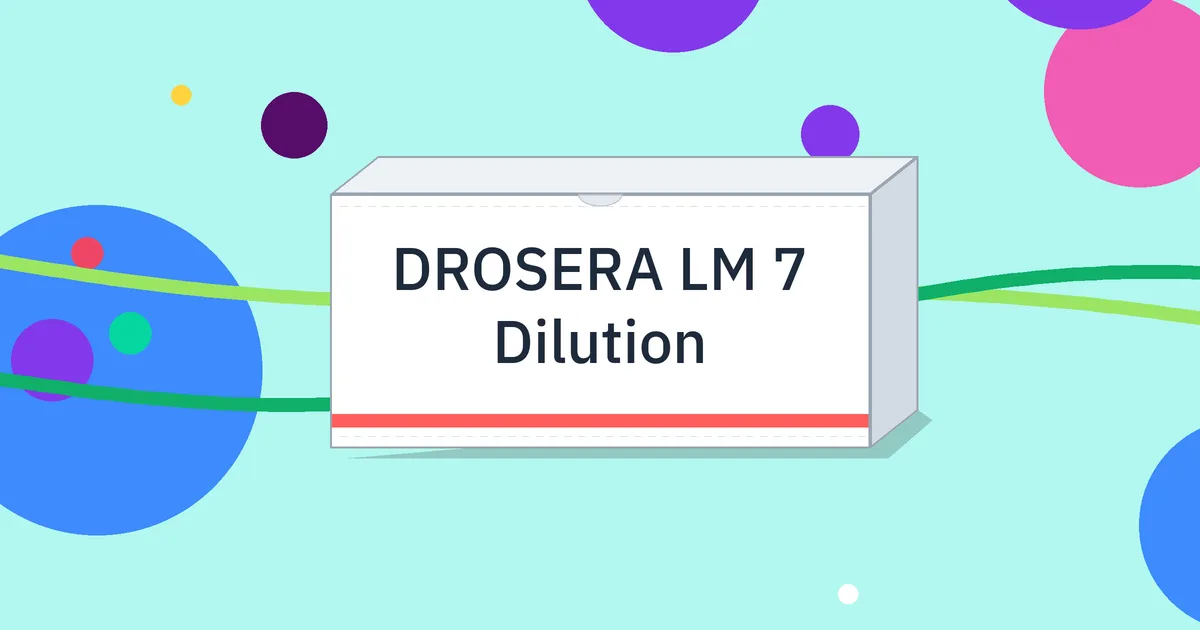 Symbolbild: Packung mit der Aufschrift DROSERA LM 7 Dilution (PZN 12843040) – Verfügbarkeit und Bezug in Apotheken in Frankfurt am Main