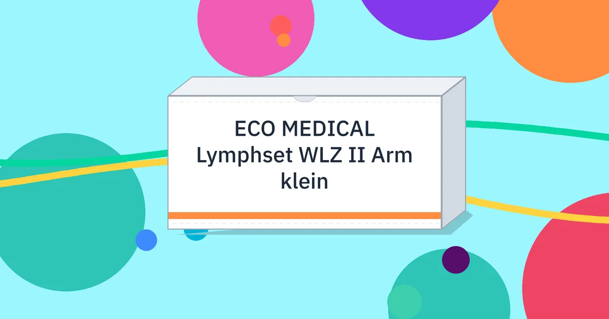 Symbolbild: Packung mit der Aufschrift ECO MEDICAL Lymphset WLZ II Arm klein (PZN 10252814) – Verfügbarkeit und Bezug in Apotheken in Frankfurt am Main