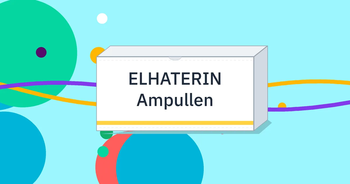 Symbolbild: Packung mit der Aufschrift ELHATERIN Ampullen (PZN 04190078) – Verfügbarkeit und Bezug in Apotheken in Frankfurt am Main