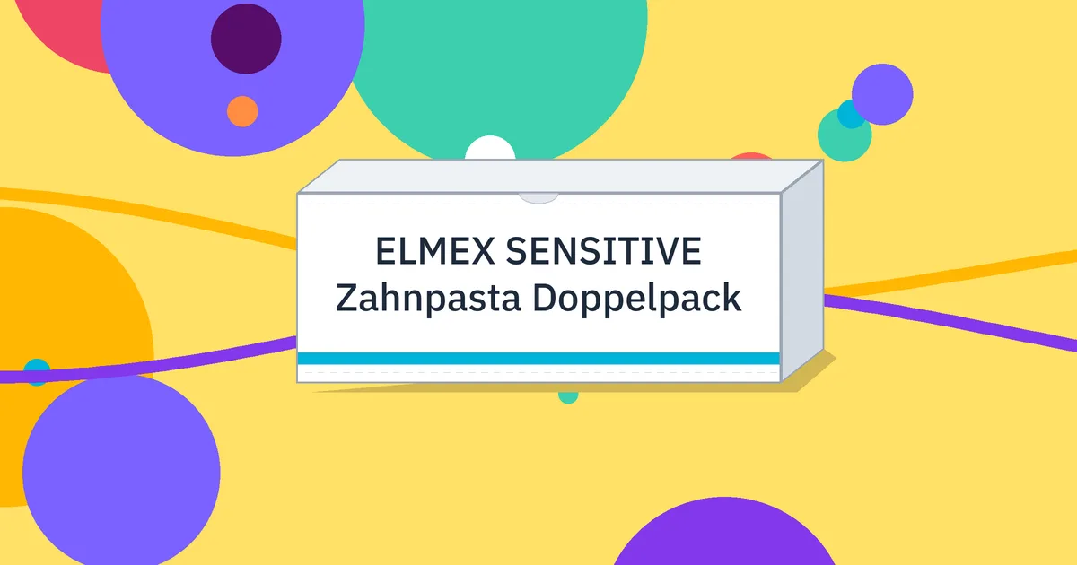 Symbolbild: Packung mit der Aufschrift ELMEX SENSITIVE Zahnpasta Doppelpack (PZN 12447841) – Verfügbarkeit und Bezug in Apotheken in Frankfurt am Main