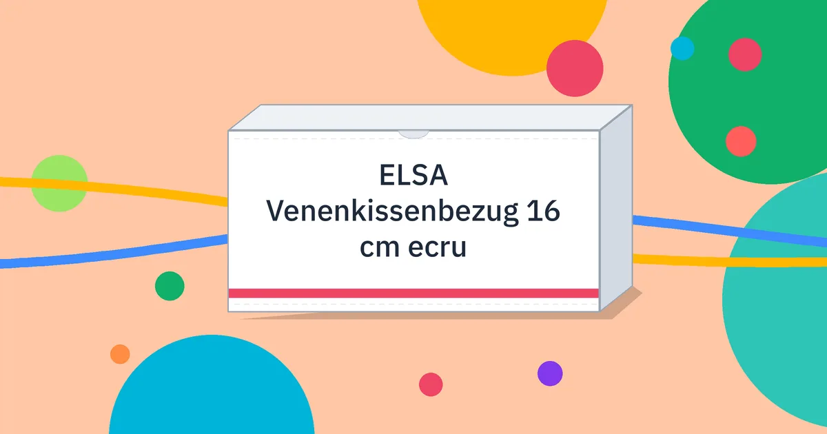 Symbolbild: Packung mit der Aufschrift ELSA Venenkissenbezug 16 cm ecru (PZN 02817082) – Verfügbarkeit und Bezug in Apotheken in Frankfurt am Main