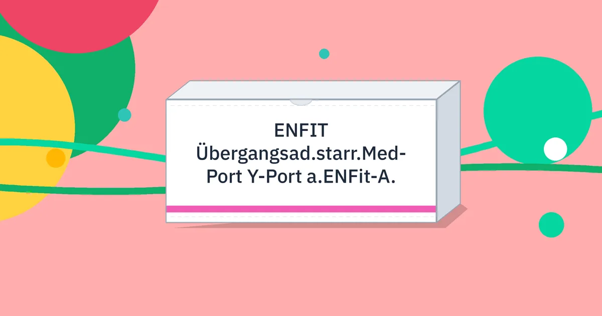 Symbolbild: Packung mit der Aufschrift ENFIT Übergangsad.starr.Med-Port Y-Port a.ENFit-A. (PZN 14344915) – Verfügbarkeit und Bezug in Apotheken in Frankfurt am Main
