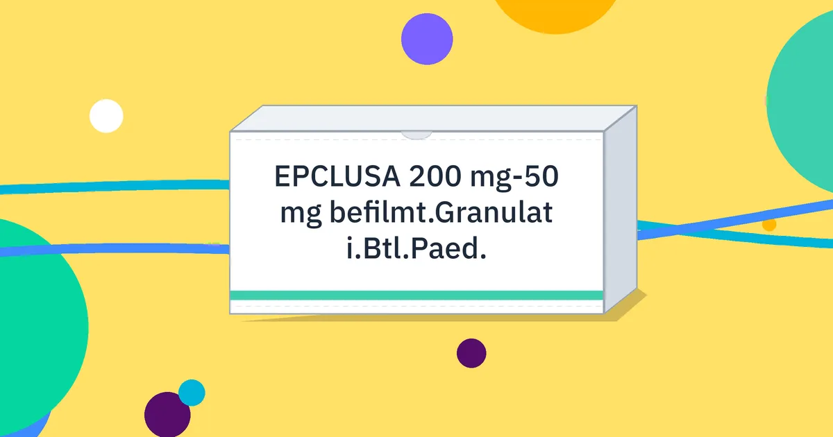 Symbolbild: Packung mit der Aufschrift EPCLUSA 200 mg-50 mg befilmt.Granulat i.Btl.Paed. (PZN 17868719) – Verfügbarkeit und Bezug in Apotheken in Frankfurt am Main