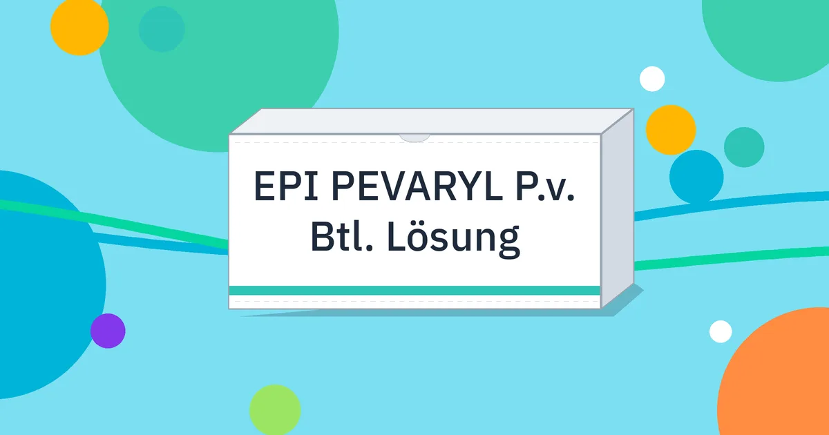 Symbolbild: Packung mit der Aufschrift EPI PEVARYL P.v. Btl. Lösung (PZN 02787079) – Verfügbarkeit und Bezug in Apotheken in Frankfurt am Main