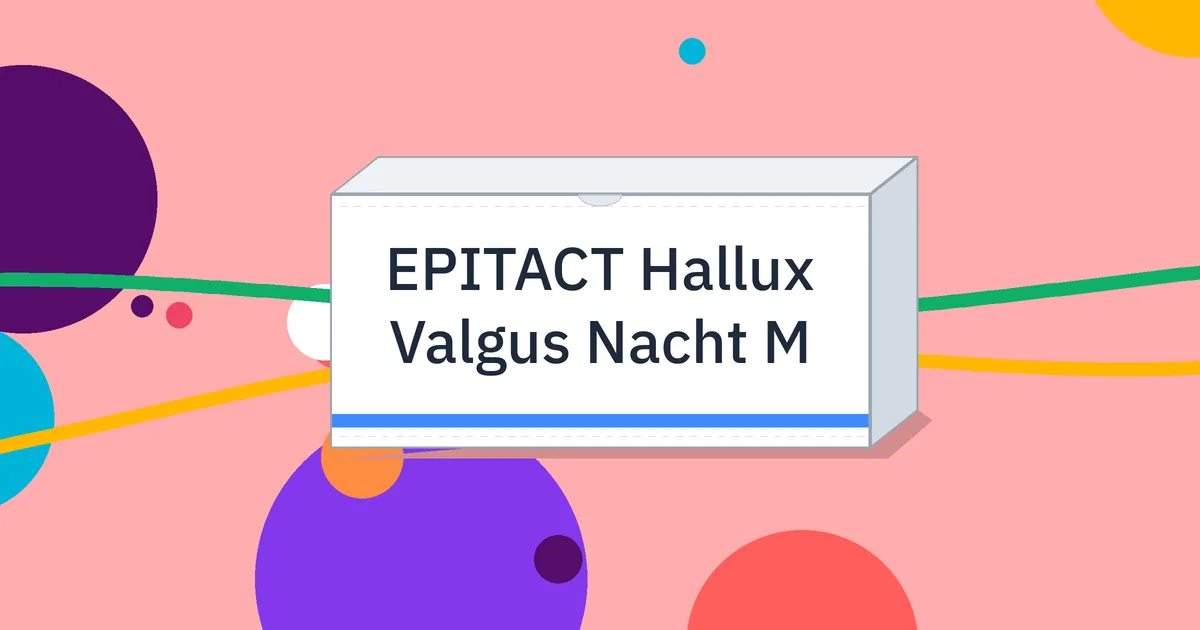 Symbolbild: Packung mit der Aufschrift EPITACT Hallux Valgus Nacht M (PZN 17315469) – Verfügbarkeit und Bezug in Apotheken in Frankfurt am Main