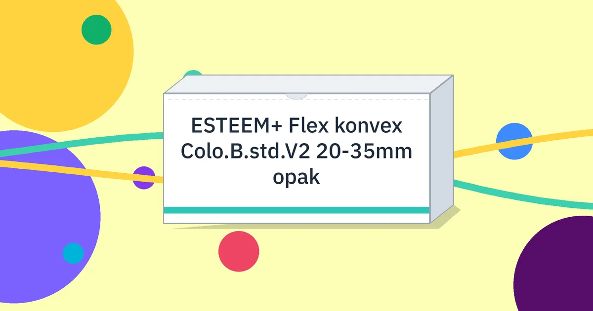 Symbolbild: Packung mit der Aufschrift ESTEEM+ Flex konvex Colo.B.std.V2 20-35mm opak (PZN 11854337) – Verfügbarkeit und Bezug in Apotheken in Frankfurt am Main