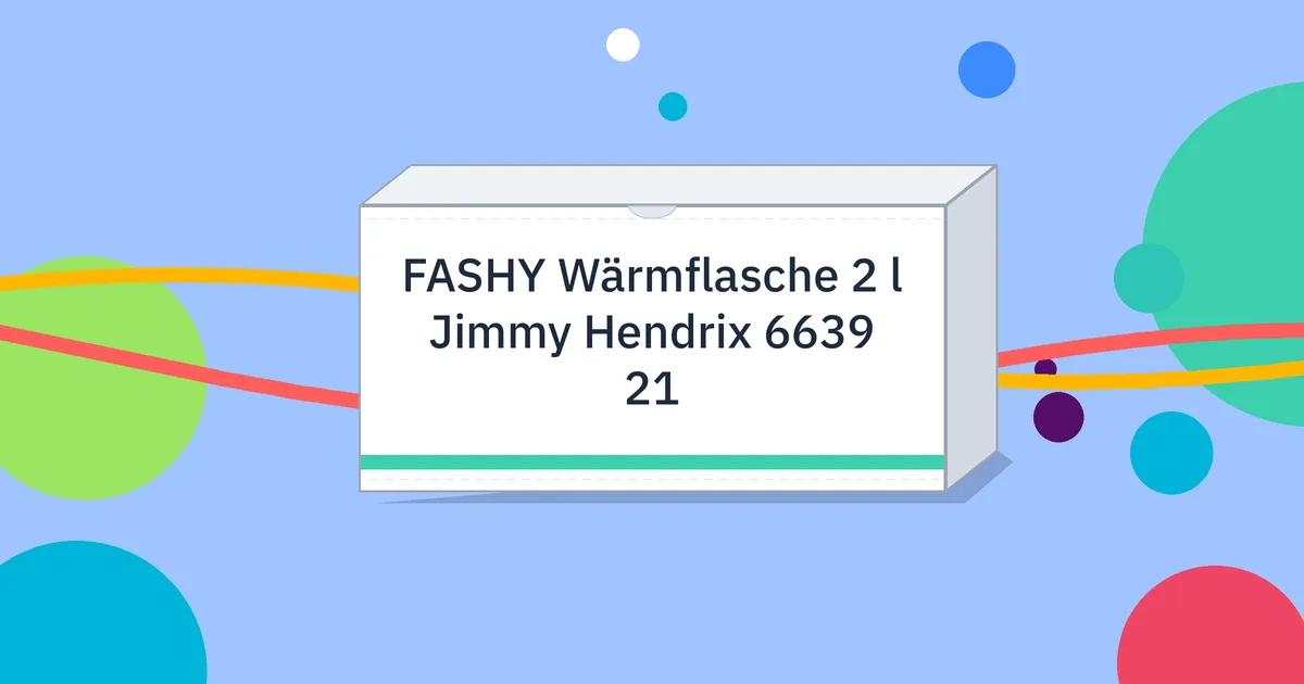 Symbolbild: Packung mit der Aufschrift FASHY Wärmflasche 2 l Jimmy Hendrix 6639 21 (PZN 13157217) – Verfügbarkeit und Bezug in Apotheken in Frankfurt am Main