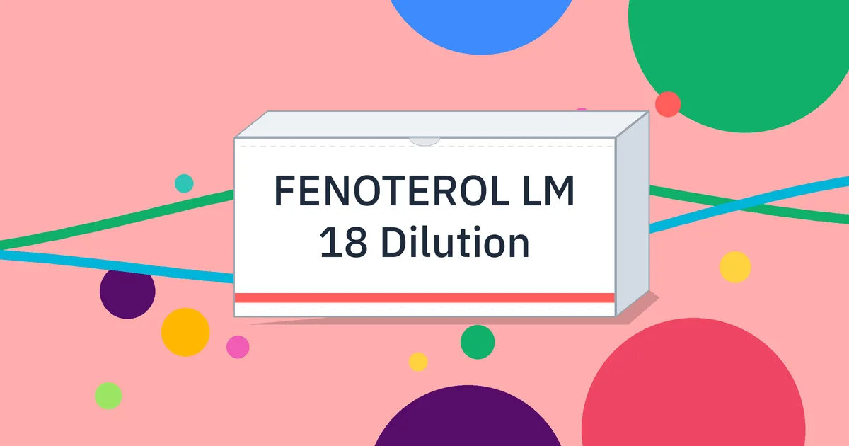 Symbolbild: Packung mit der Aufschrift FENOTEROL LM 18 Dilution (PZN 12847144) – Verfügbarkeit und Bezug in Apotheken in Frankfurt am Main