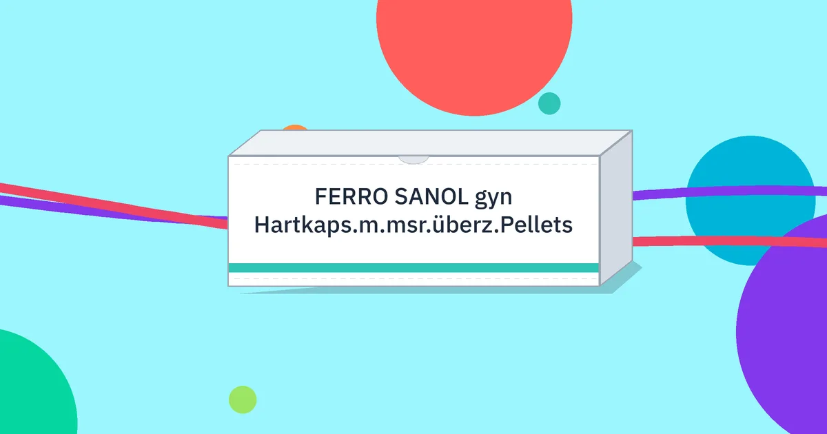 Symbolbild: Packung mit der Aufschrift FERRO SANOL gyn Hartkaps.m.msr.überz.Pellets (PZN 00450223) – Verfügbarkeit und Bezug in Apotheken in Frankfurt am Main