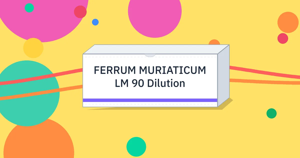 Symbolbild: Packung mit der Aufschrift FERRUM MURIATICUM LM 90 Dilution (PZN 12851022) – Verfügbarkeit und Bezug in Apotheken in Frankfurt am Main