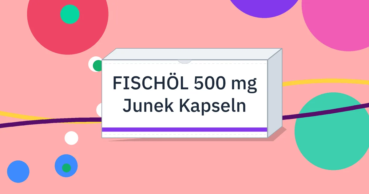 Symbolbild: Packung mit der Aufschrift FISCHÖL 500 mg Junek Kapseln (PZN 07079708) – Verfügbarkeit und Bezug in Apotheken in Frankfurt am Main