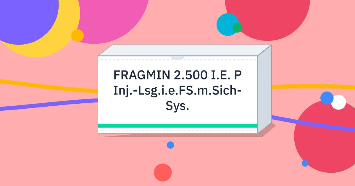Symbolbild: Packung mit der Aufschrift FRAGMIN 2.500 I.E. P Inj.-Lsg.i.e.FS.m.Sich-Sys. (PZN 09714882) – Verfügbarkeit und Bezug in Apotheken in Frankfurt am Main