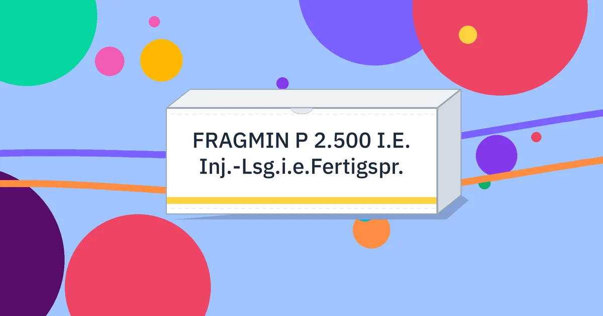 Symbolbild: Packung mit der Aufschrift FRAGMIN P 2.500 I.E. Inj.-Lsg.i.e.Fertigspr. (PZN 09303564) – Verfügbarkeit und Bezug in Apotheken in Frankfurt am Main
